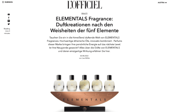 ELEMENTALS-Duft: Erhöhen Sie Ihre Stimmung mit elementaren Düften